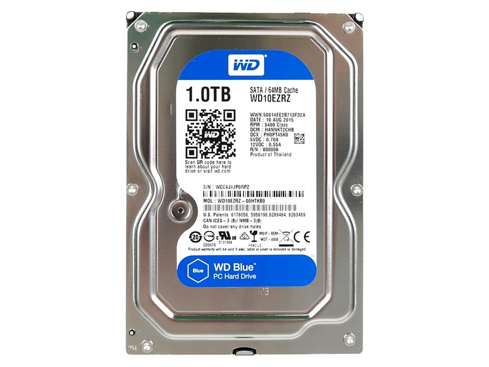 Жёсткий диск 1 ТБ Western Digital WD10EZRZ Blue